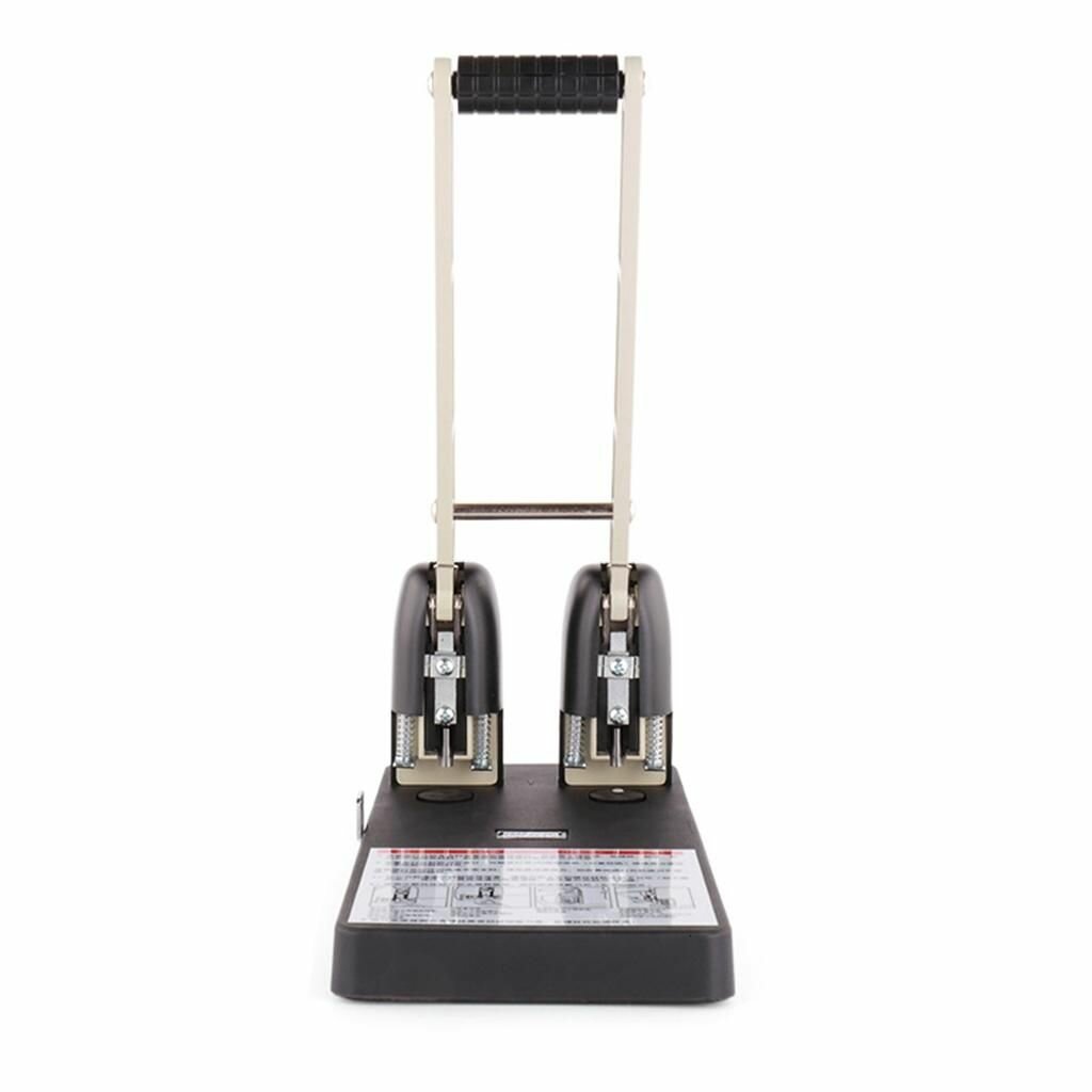 Усиленный дырокол с 2 отверстиями, вместимость 150 листов, эргономичная ручка