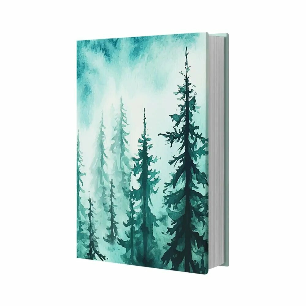 1 шт. тканевая эластичная обложка для книг, прямоугольная, дерево, 400x485 мм