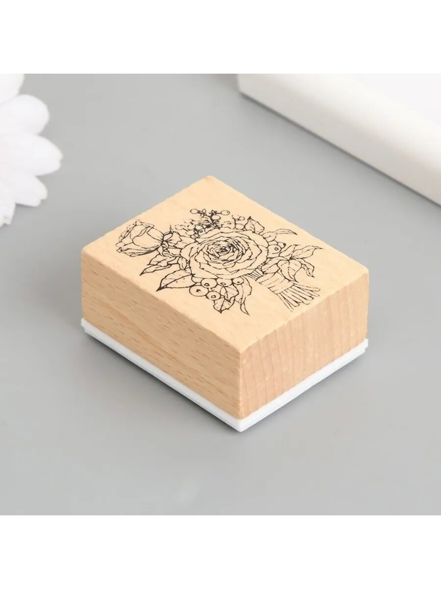 Деревянная печать с ягодами 5х4 см