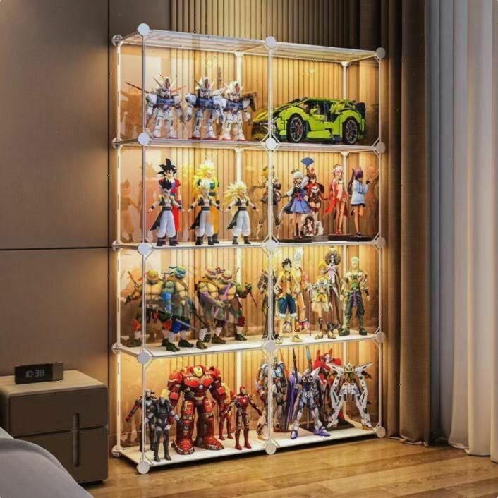 Эксклюзивный прозрачный стенд для конструирования Lego, обеспечивающий пылезащитное хранение коллекционных моделей и фигурок