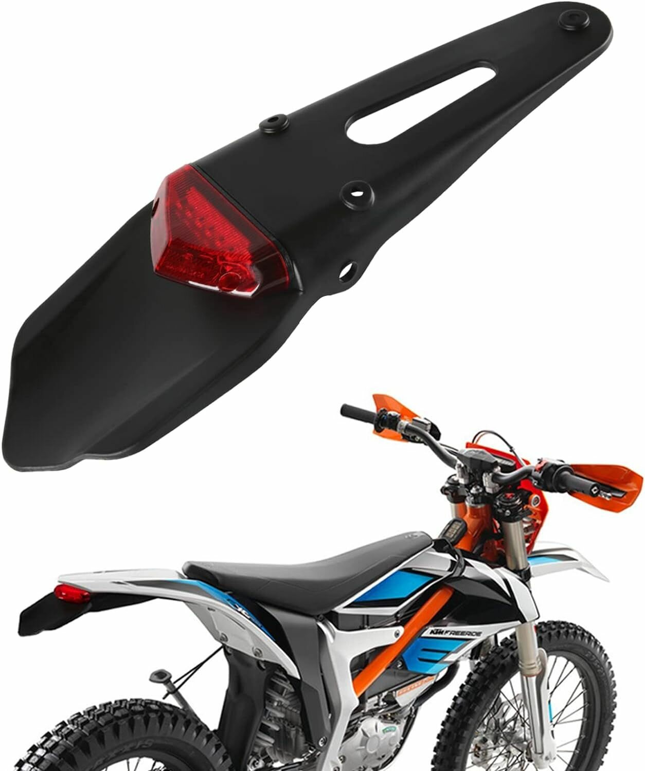 Заднее крыло для мотоцикла универсальное со стоп-сигналом