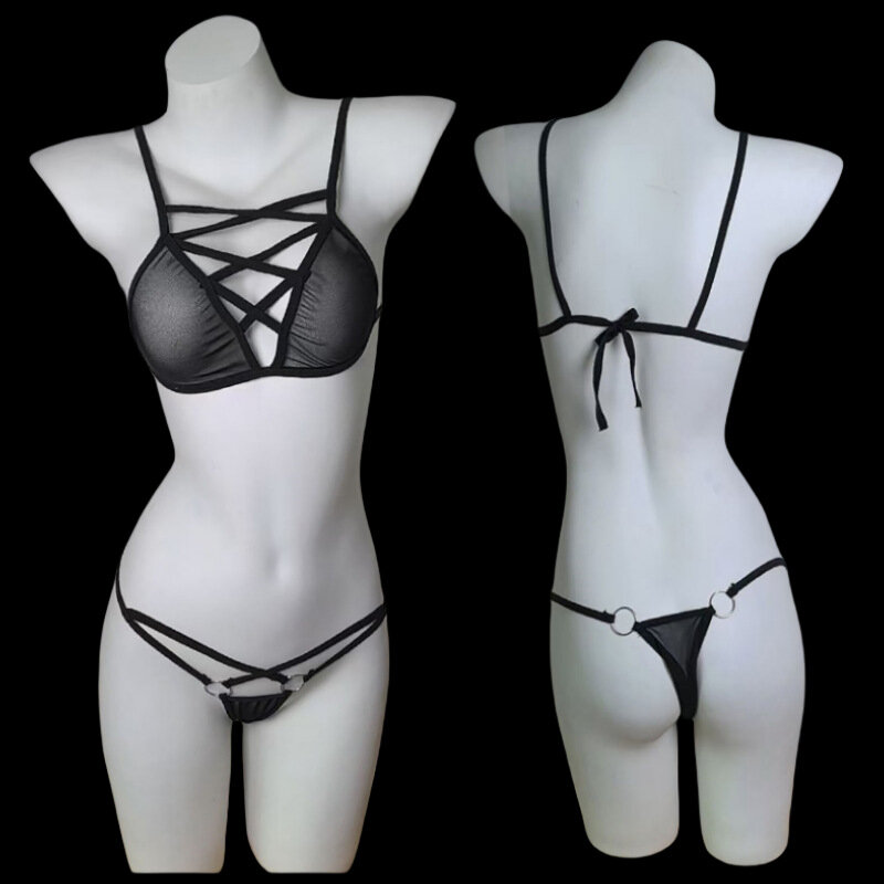 Сексуальный кружевной боди с открытой промежностью, прозрачным дизайном, обнажающим грудь и состоящий из трех частей. 14