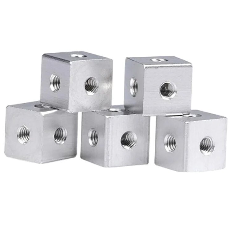 Алюминиевые шестигранные кронштейны M3 M4 M5 M6 M8 M10 M6-20x20x20mm-2pcs, Aluminum Color