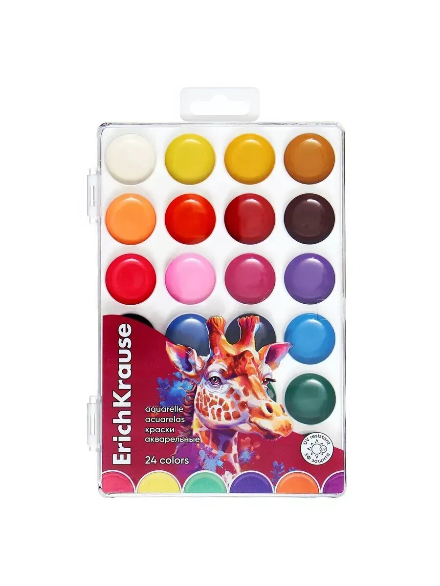 Акварель 24 цвета, для рисования, художественная