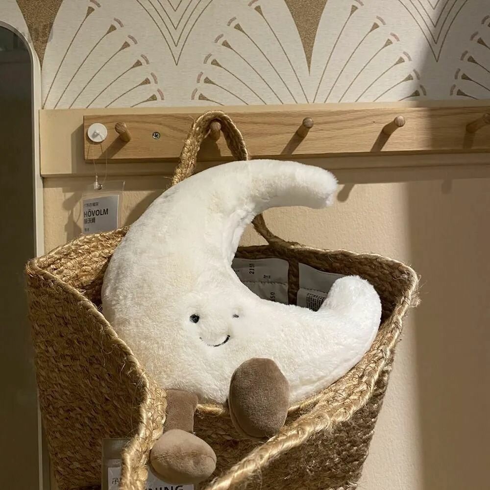 Плюшевая подушка длиной Улыбайся, кукла Солнце/Луна 35 см.