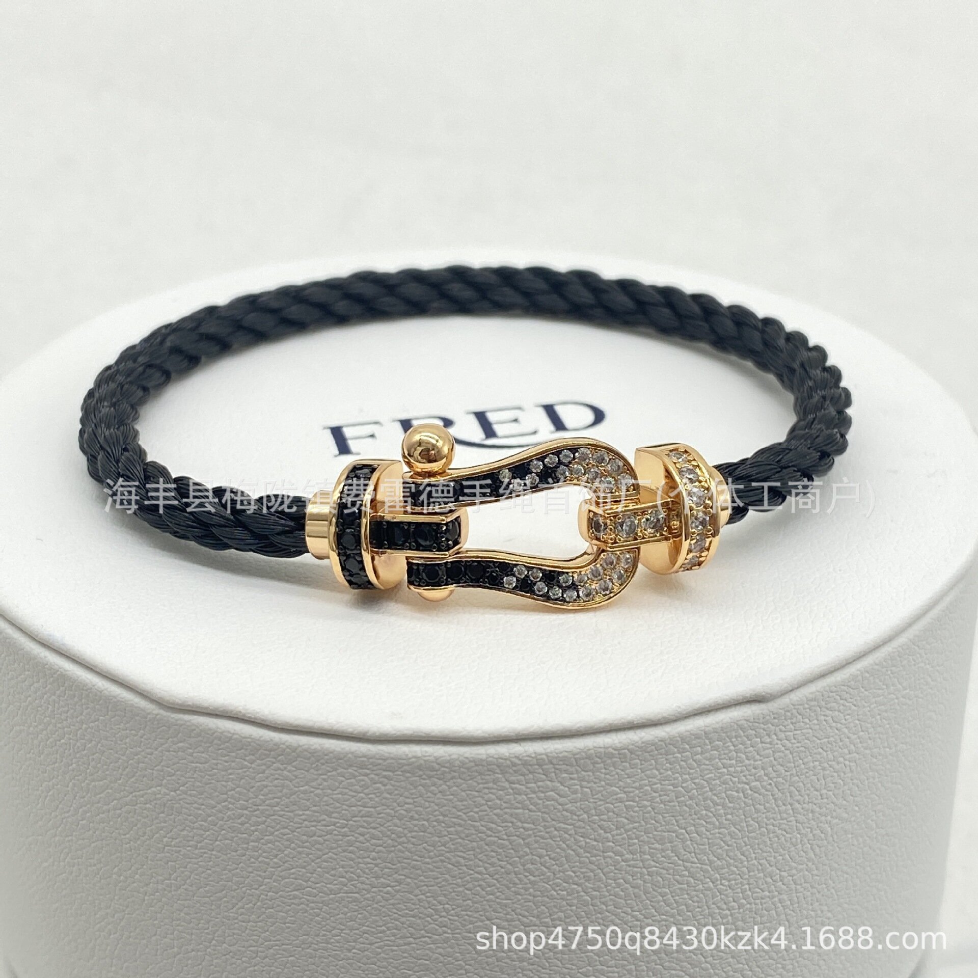 Браслет с пряжкой в виде подковы для мужчин и женщин, красная нить, зодиакальный год, удача, DIY плетеный шнур, стальной браслет, прямая продажа от производителя