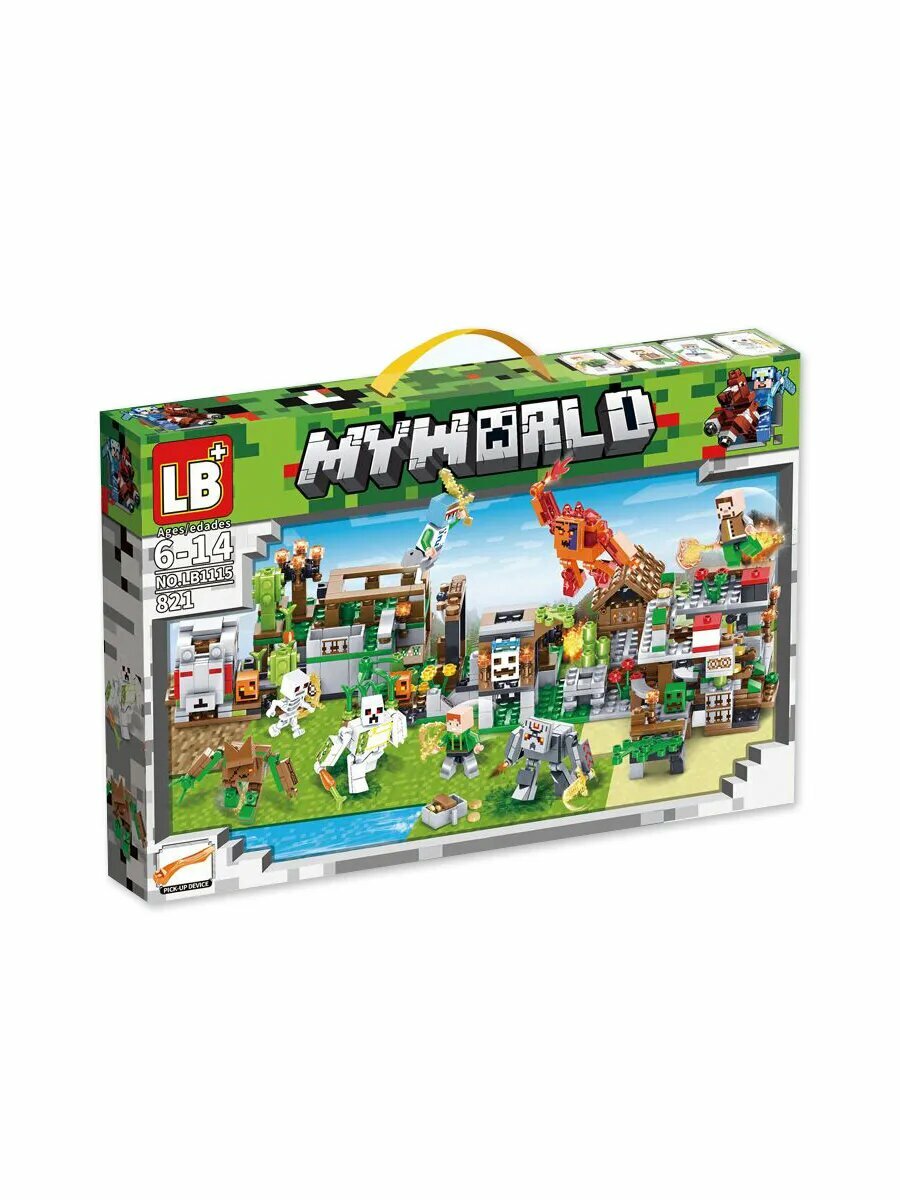 LB+ Конструктор "Атака на деревню Стива" 821 деталь