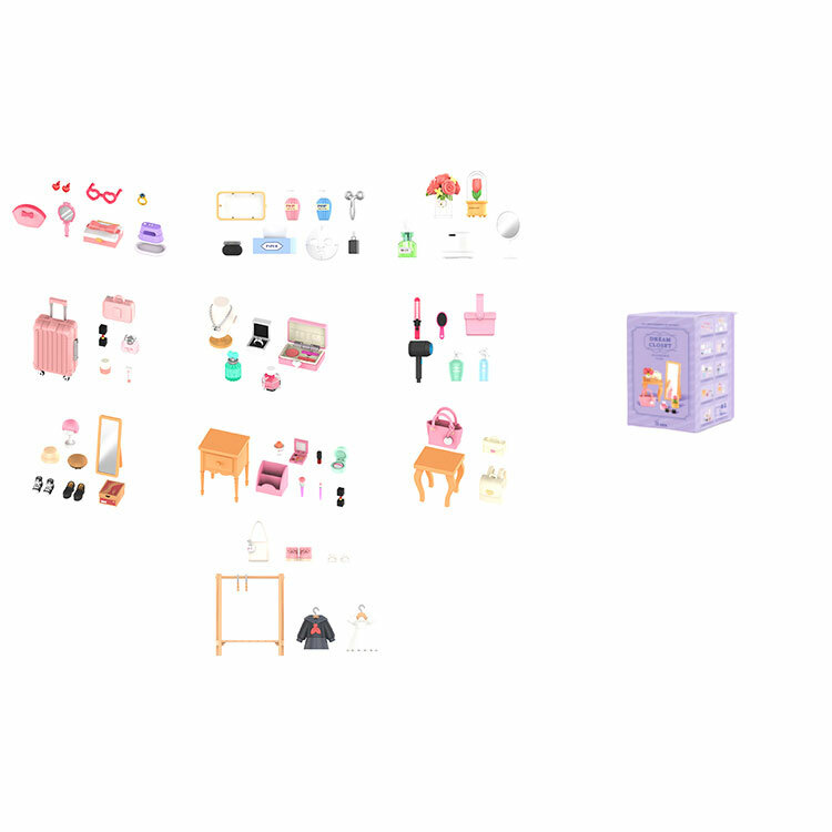 Набор коллекционных миниатюр унисекс POP MART Dreamy Dressing Room Collection, Single Blind Box (Random Style)