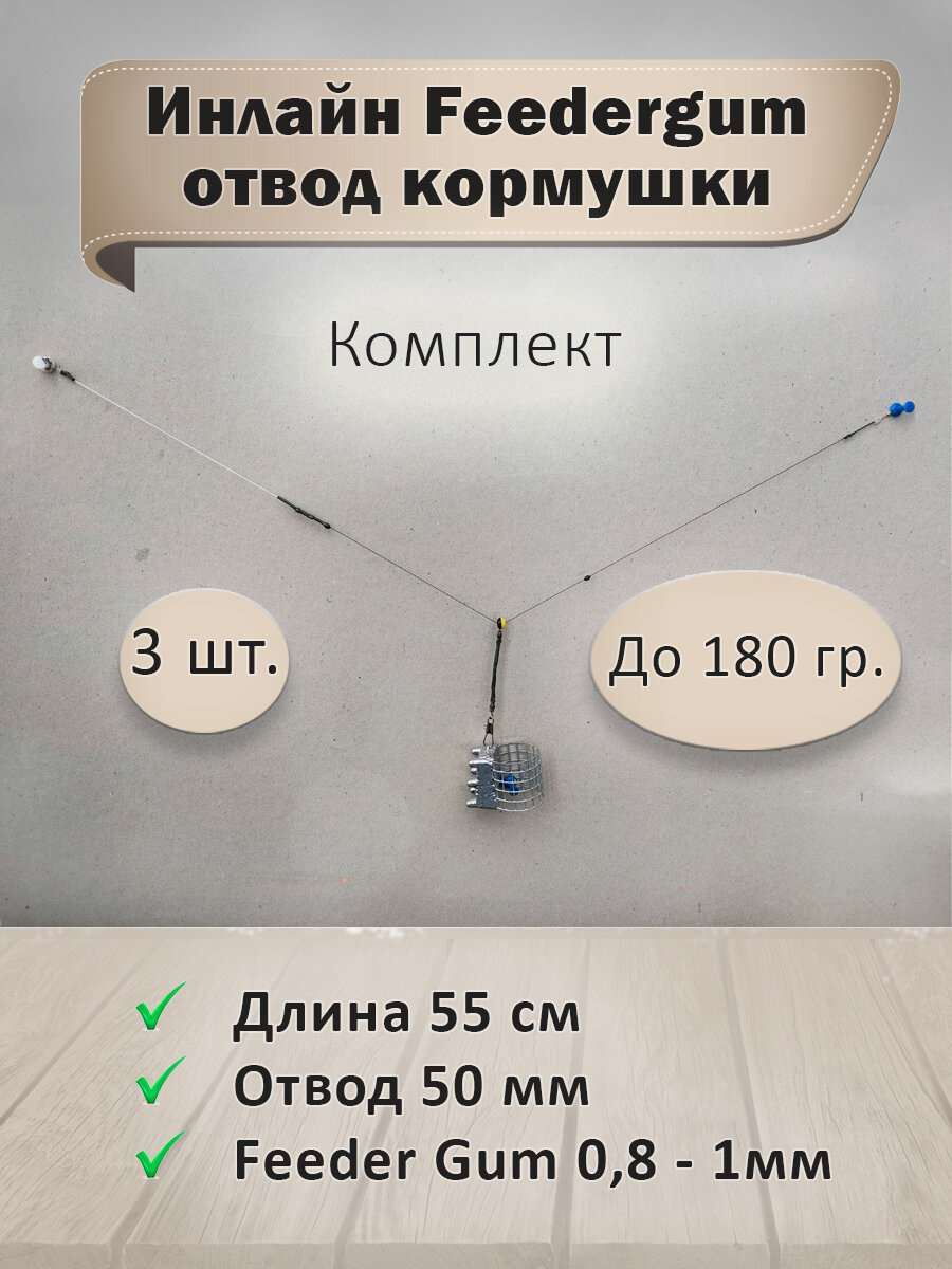 Инлайн Feedergum Отвод/Оснастка для ловли рыбы/Монтаж фидерный