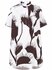 Платье Salvatore Ferragamo Cropped Venus print kaftan, размер 44, коричневый