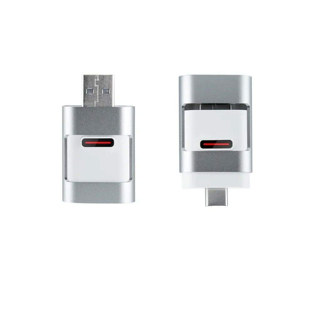 USB 2-в-1 адаптер Type-C/USB, CarPlay/Android Auto, White