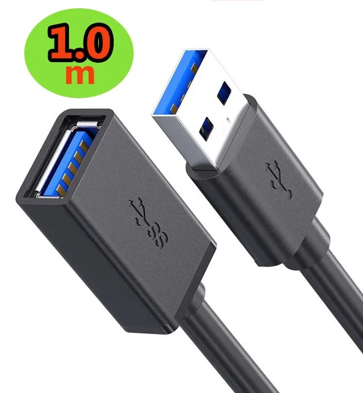 Удлинительный кабель USB 3.0 Короткий сверхскоростной удлинитель USB 3.0 A «папа-мама» 0,3 м до 5 Гбит/с для Macs Windows