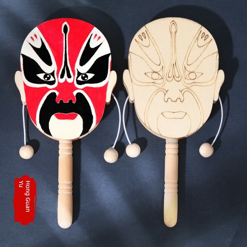 Набор для творчества: детская раскраска-погремушка, материалы для рукоделия, роспись лица по мотивам Пекинской оперы,