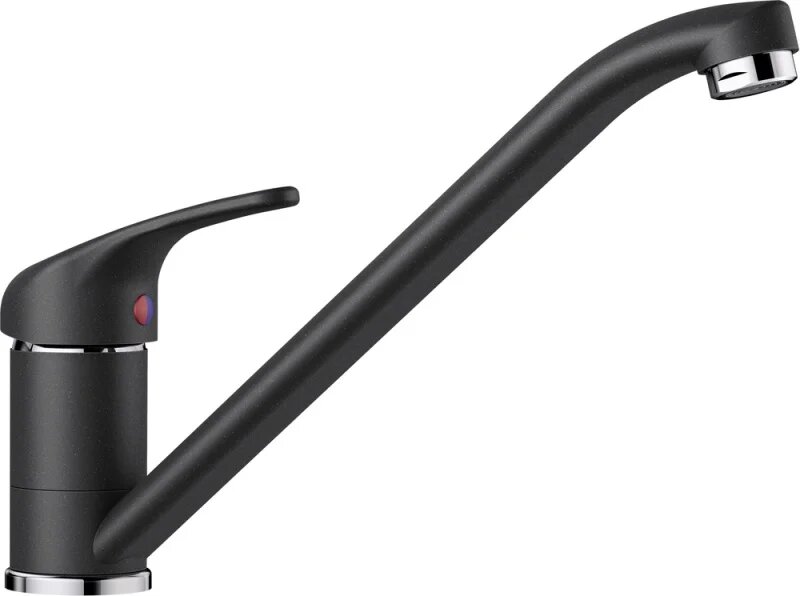 Смеситель для кухни Blanco Daras 524180 с поворотным изливом, черный, матовый, однорычажный, с керамическим картриджем