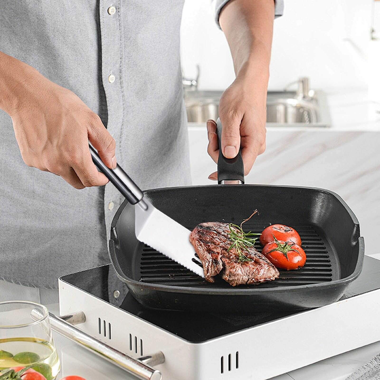 Лопатка для стейка в западном стиле, лопатка для жарки, подходит для сковороды с высокой температурой