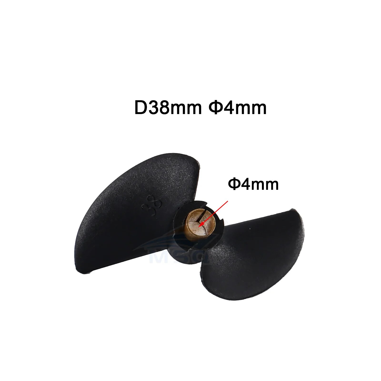 Пропеллер лодочный нейлоновый D38x4mm