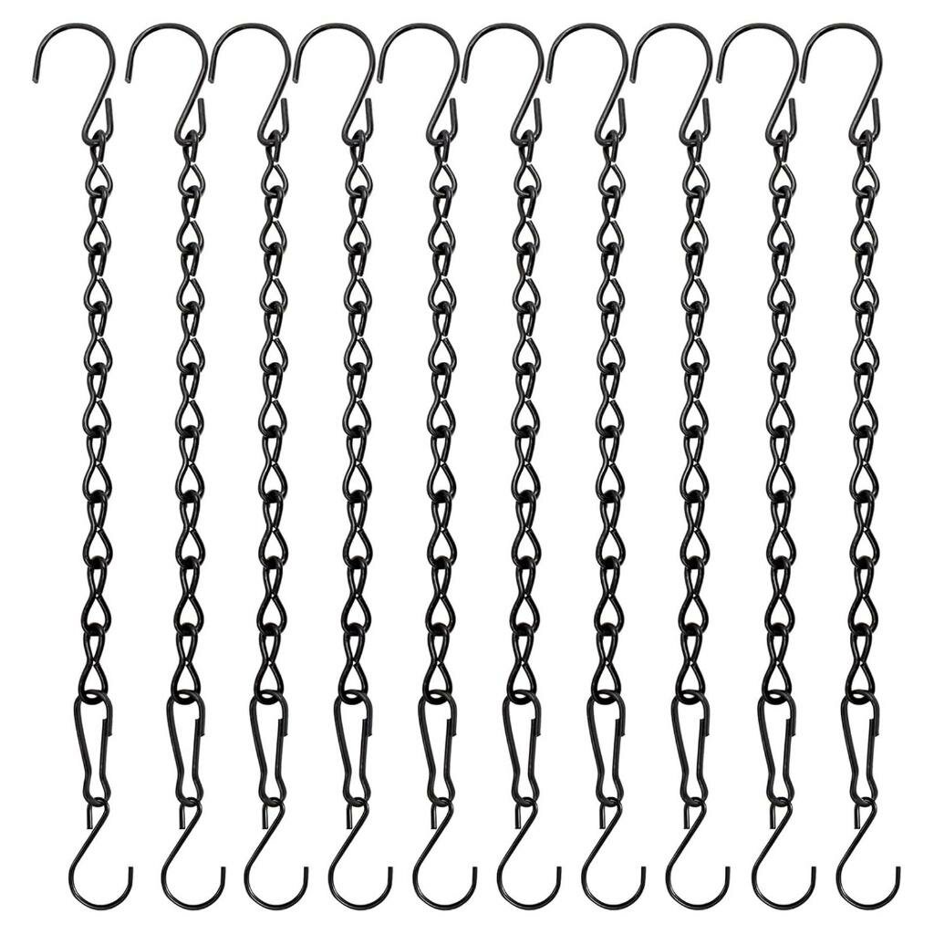 Крючки-цепи металлические 10 шт. для подвески, Черный