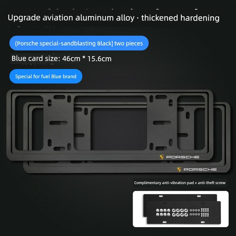 Рамка для номерного знака Porsche: Cayenne, Taycan, Panamera, 718, Macan – защитный чехол-держатель для номерного знака