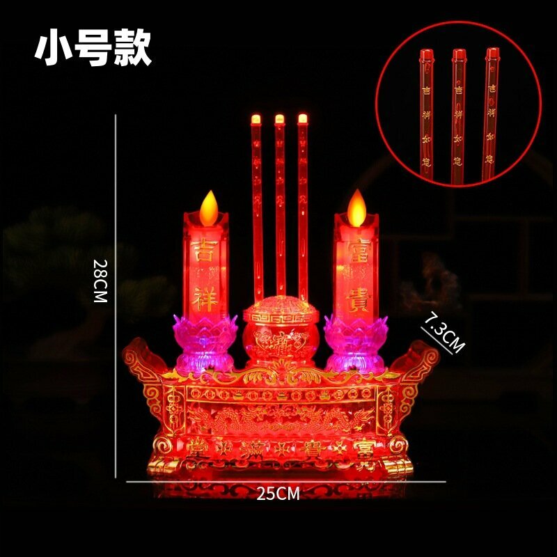3D-обновленная LED горящая лотосовая кадильница с эффектом пламени, подключение и батарейка, средний размер для