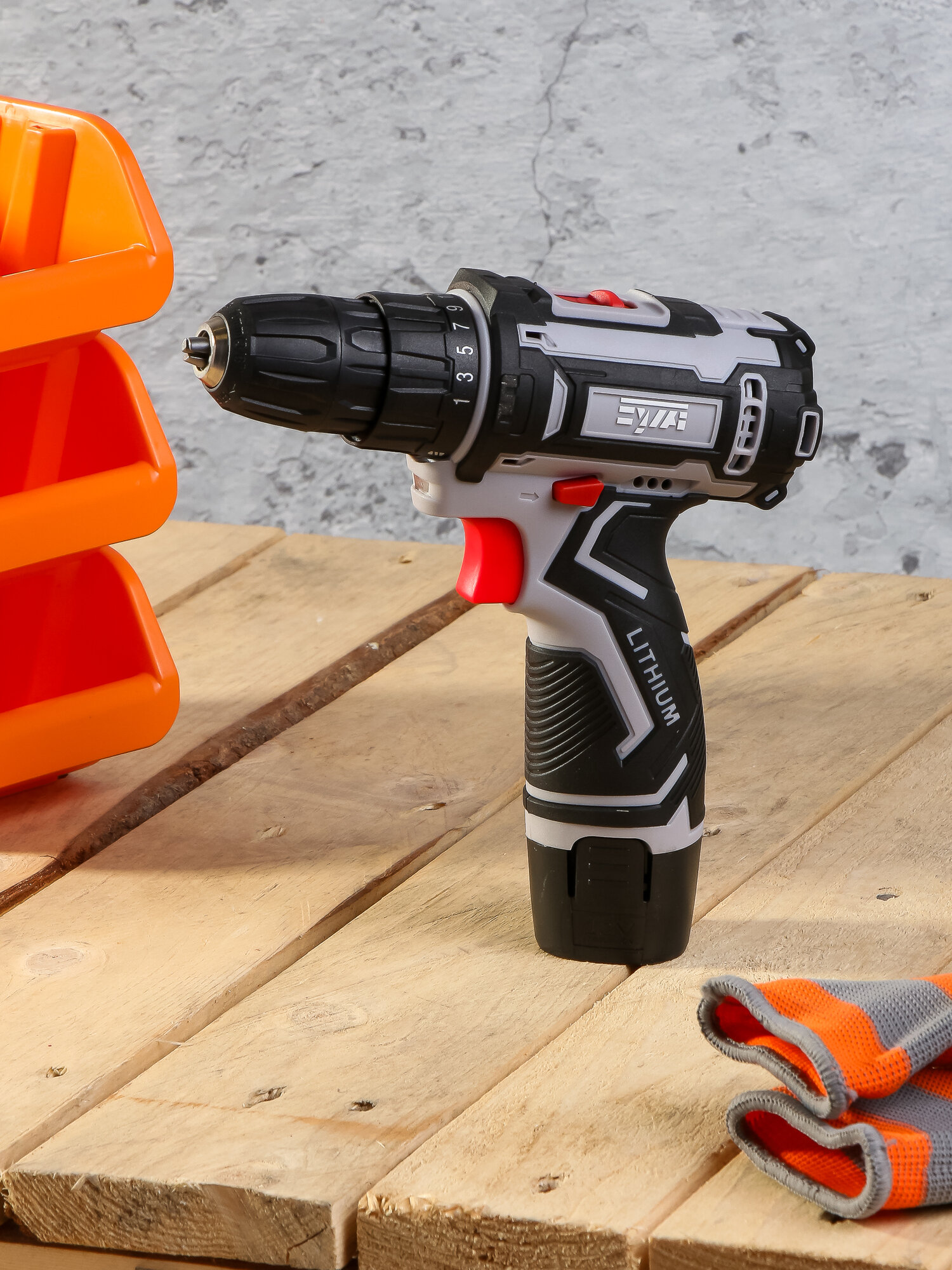 Дрель-шуруповерт аккумуляторный Булат ДАБ 1202 промо 12 В, 2 АКБ по 2 Ач, кейс, 22 Нм, 1400 об/мин, серый