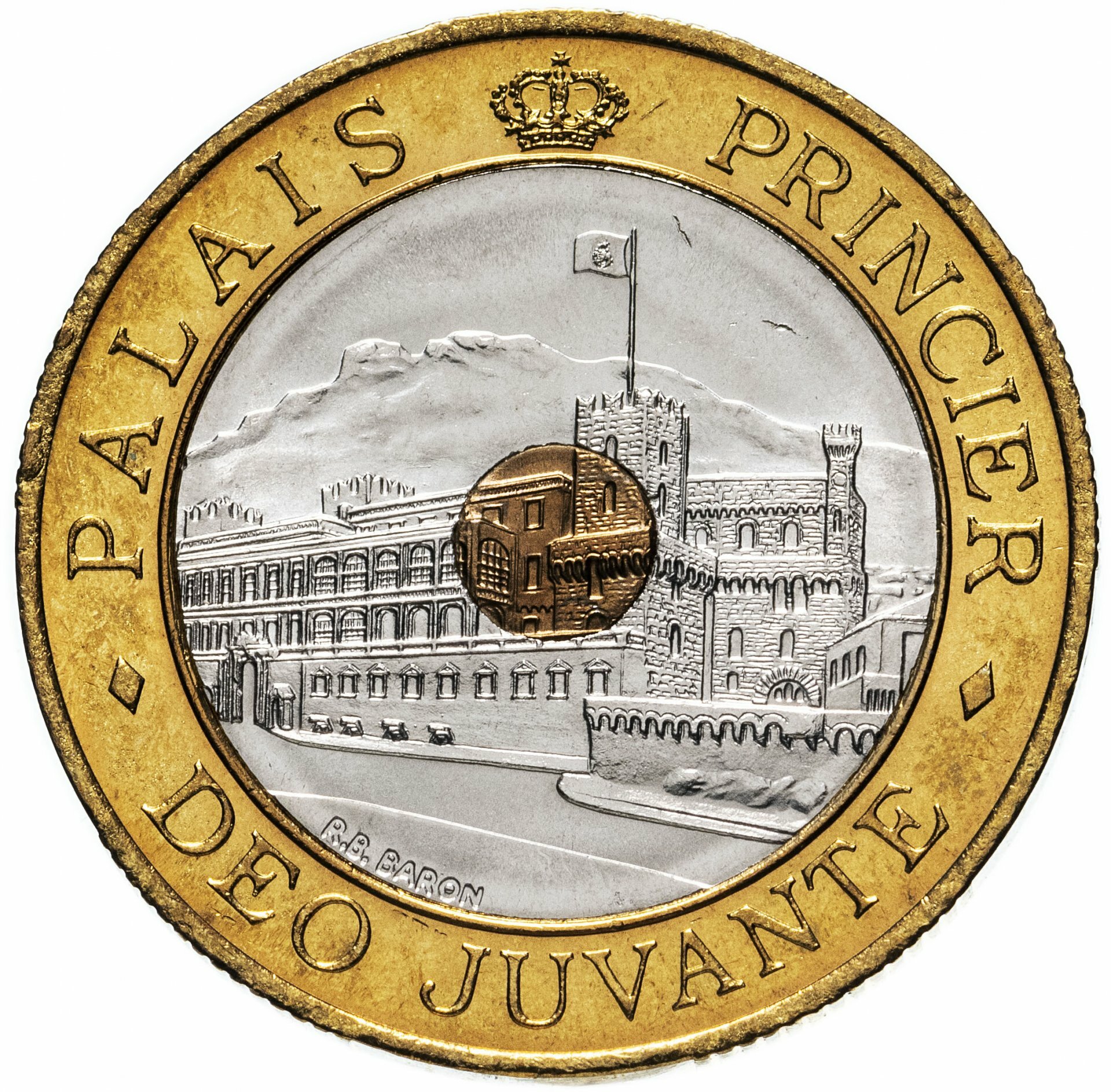 Монако 20 франков francs 1992, Бронза, в сохранности UNC