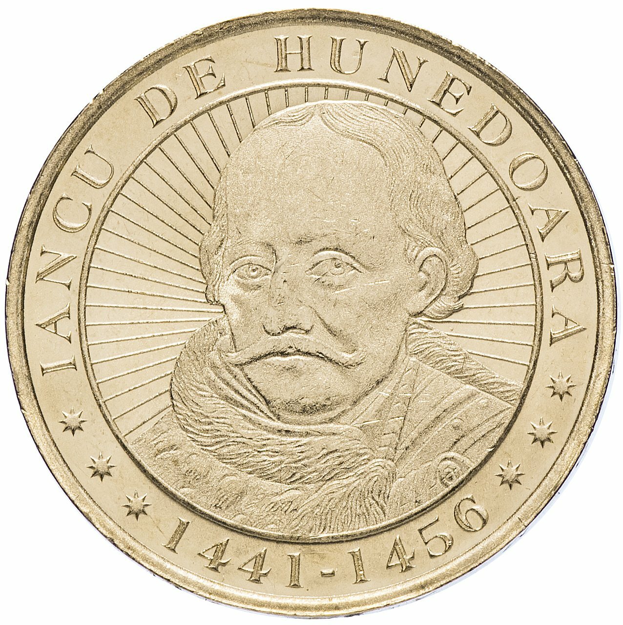 Румыния 50 банов 2016 "Хуньяди Янош", Латунь, в сохранности UNC