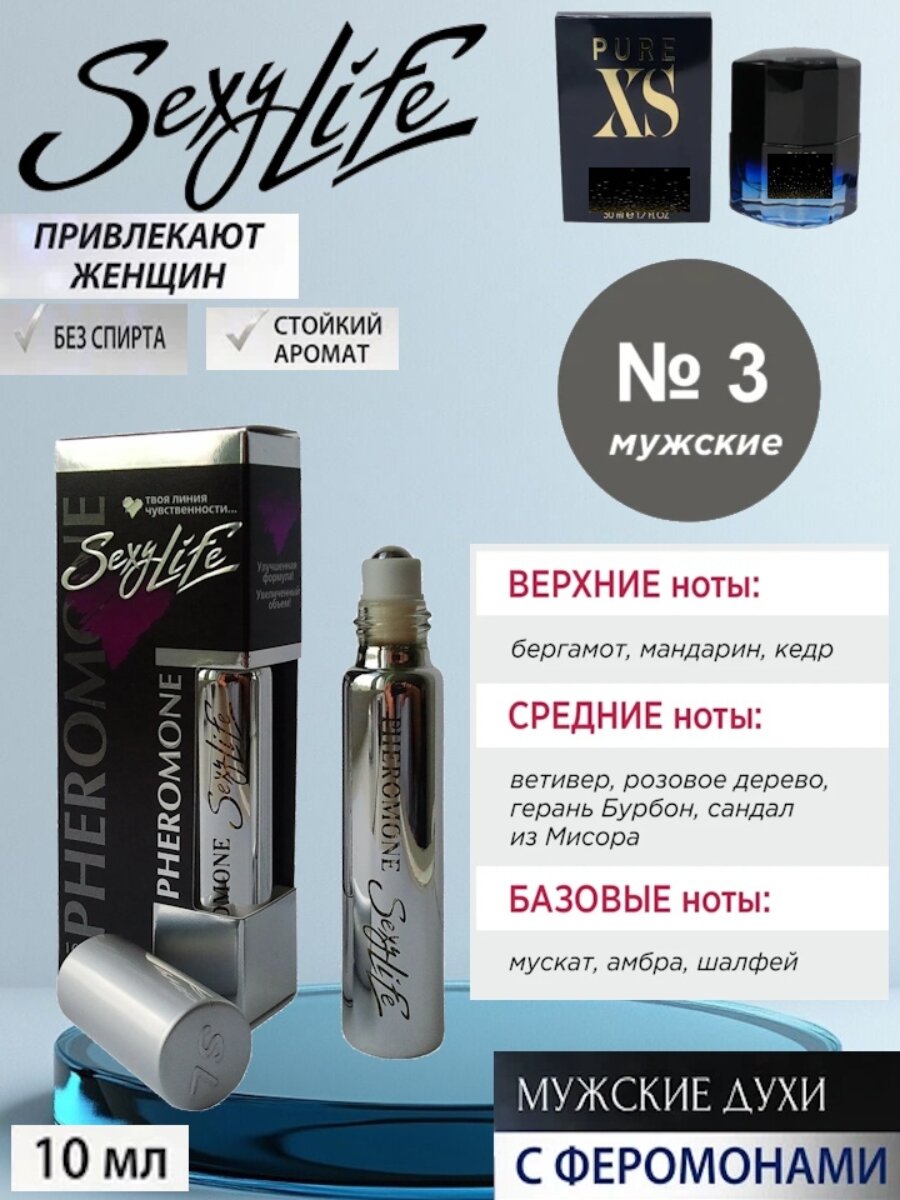 Sexy Life духи масляные с феромонами мужские №03