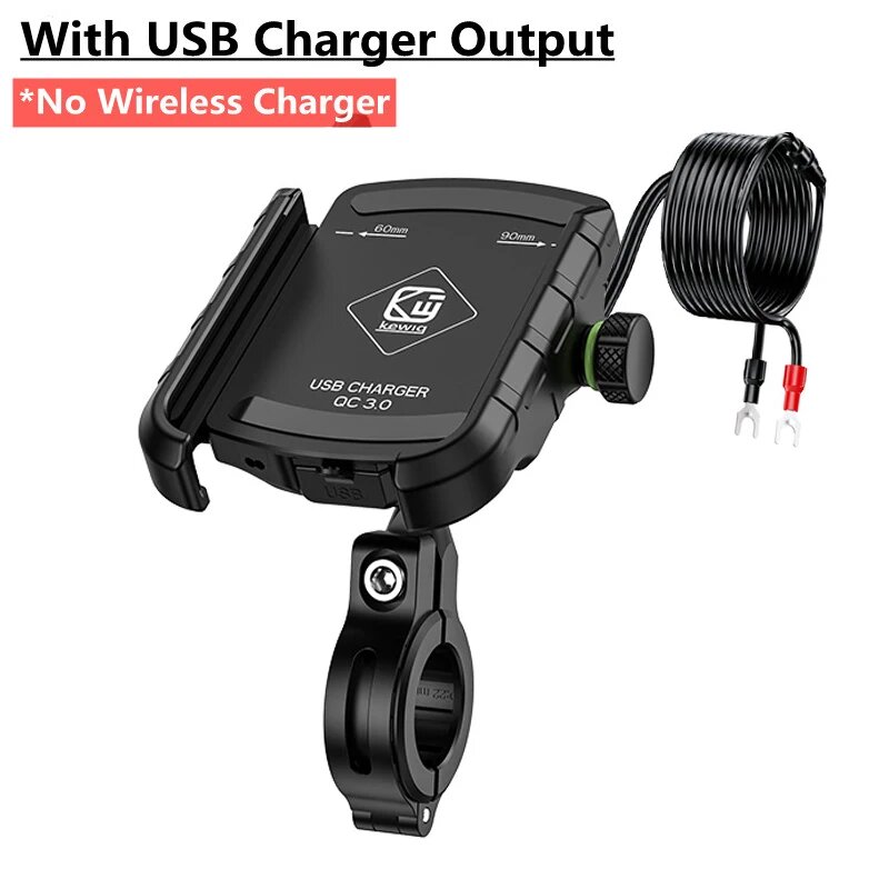 Держатель для телефона на мото KEWIG с USB зарядкой, M8