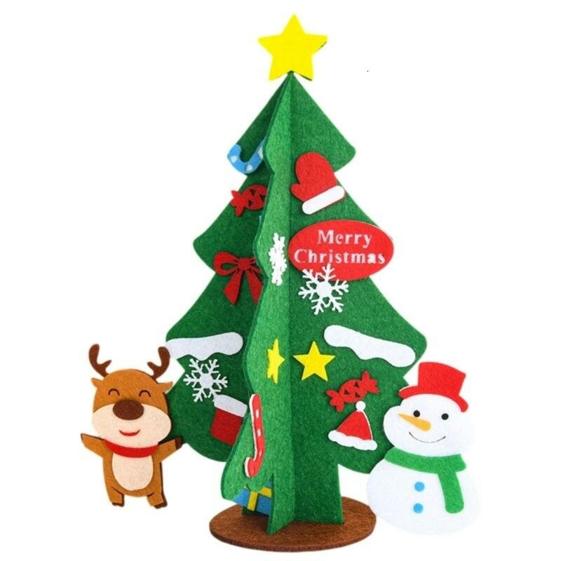 Новогодняя ёлка из ткани 3D, настольный декор, D