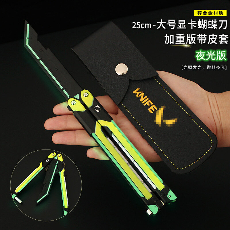 Металлическая модель Valorant, реквизит для тренировки Fearless Contract, большая светящаяся видеокарта RGX, бабочка-нож