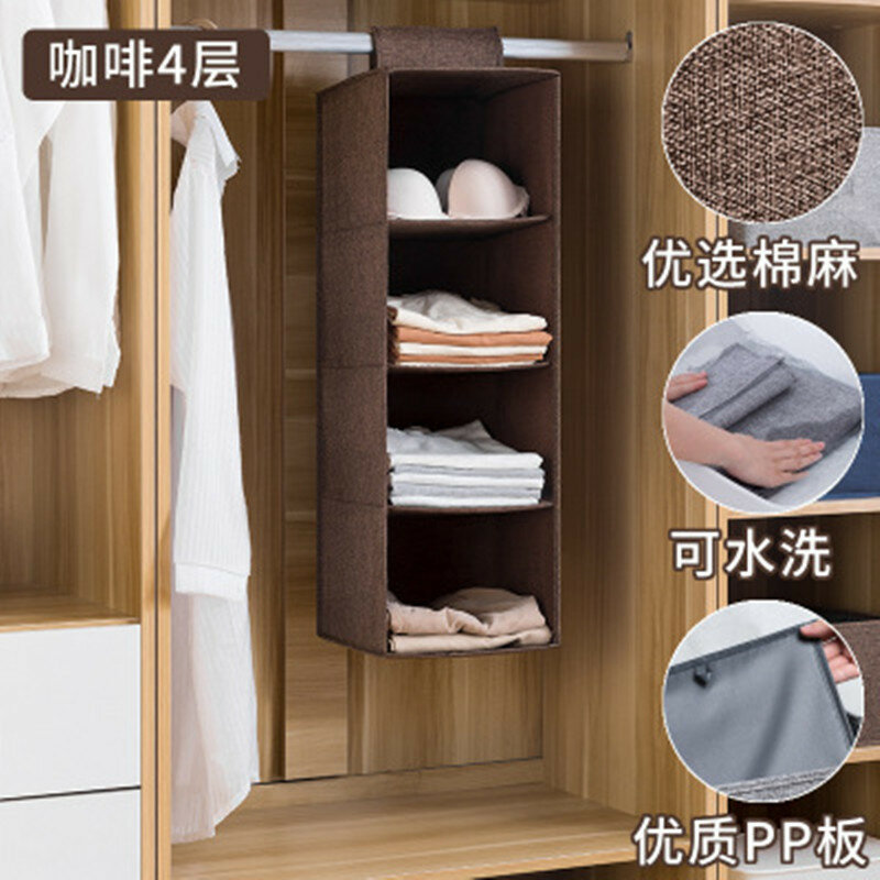 Горячая распродажаСтираемый хлопковый льняной мешок для хранения в гардеробе, многослойный мешок для хранения одежды, тканевый мешок для гардероба