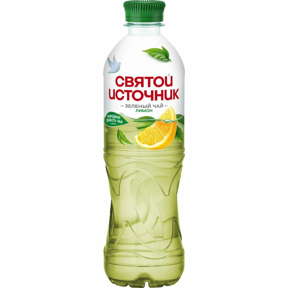 Чай холодный Святой Источник зеленый, лимон негаз ПЭТ 0,5л, 2130791