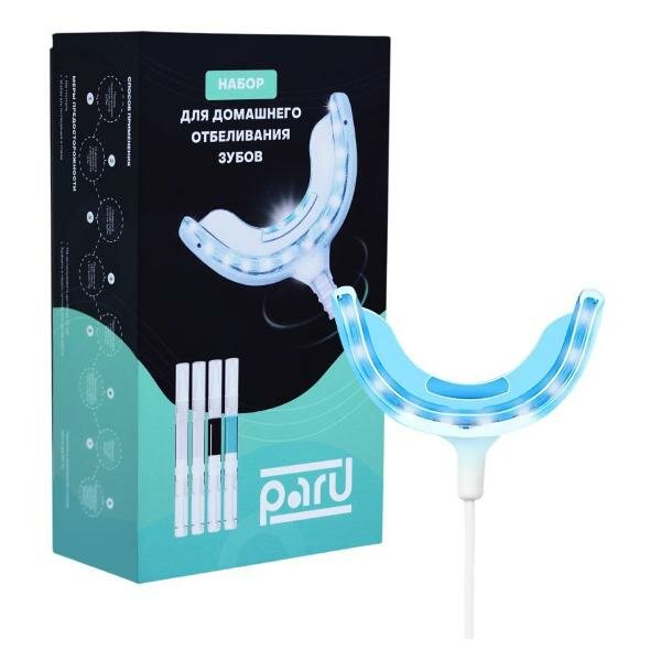 Набор для отбеливания зубов: капа отбеливающая+карандаши PARU PRO 123