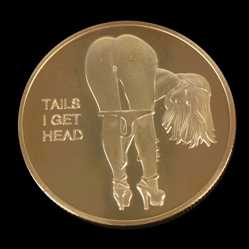 Двусторонняя монета с рельефным рисунком "сексуальная девушка", памятная монета для взрослых