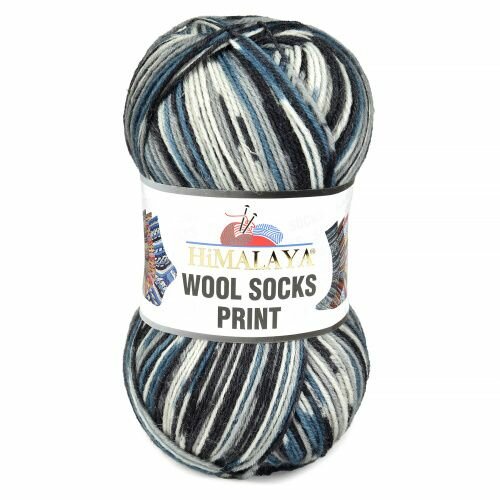 Пряжа Himalaya Wool Socks print S49-07 ( 2 мотка, 100г/400м)