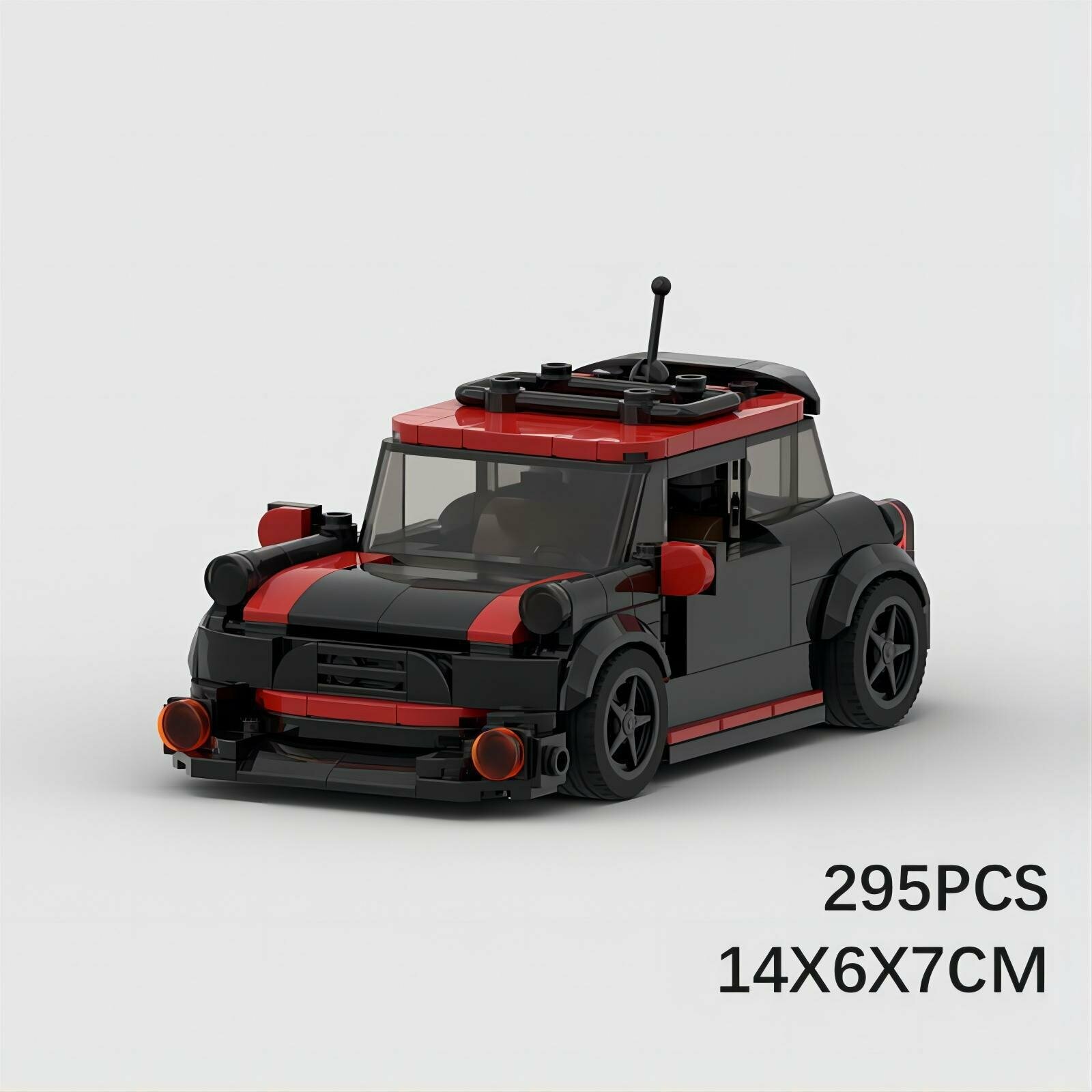 Модель строительного блока MOC MINI COOPER JCW, игрушка-вставка в подарок