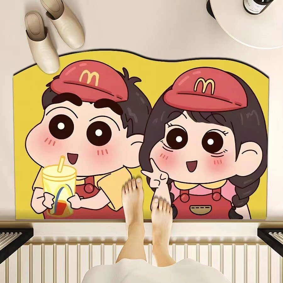Коврик для ванной комнаты Kawaii Shin - 40x60 см, диатомит, быстро сохнет, нескользящий, устойчивый к загрязнениям,
