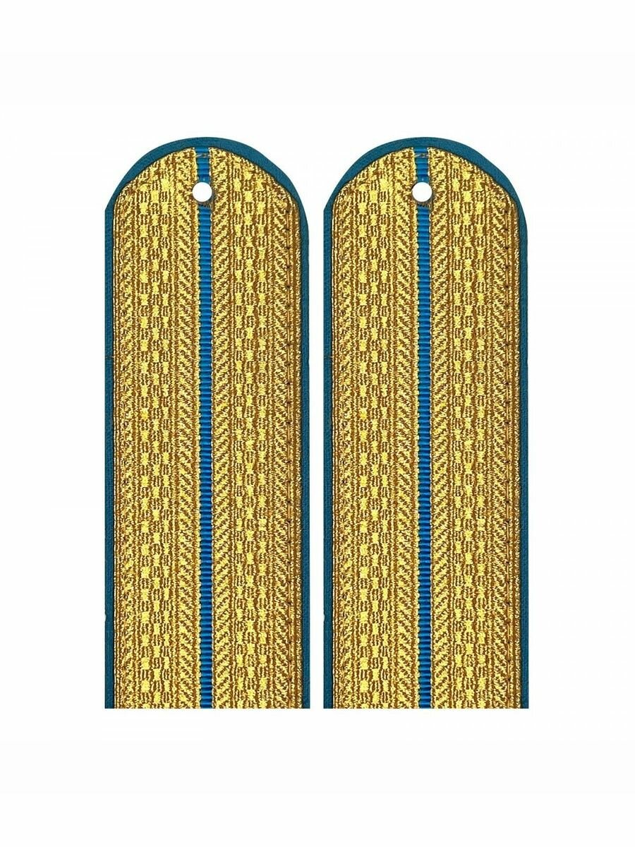 Погоны фссп парадные (золотые) 1 голубой просвет (мл. офиц. состав)