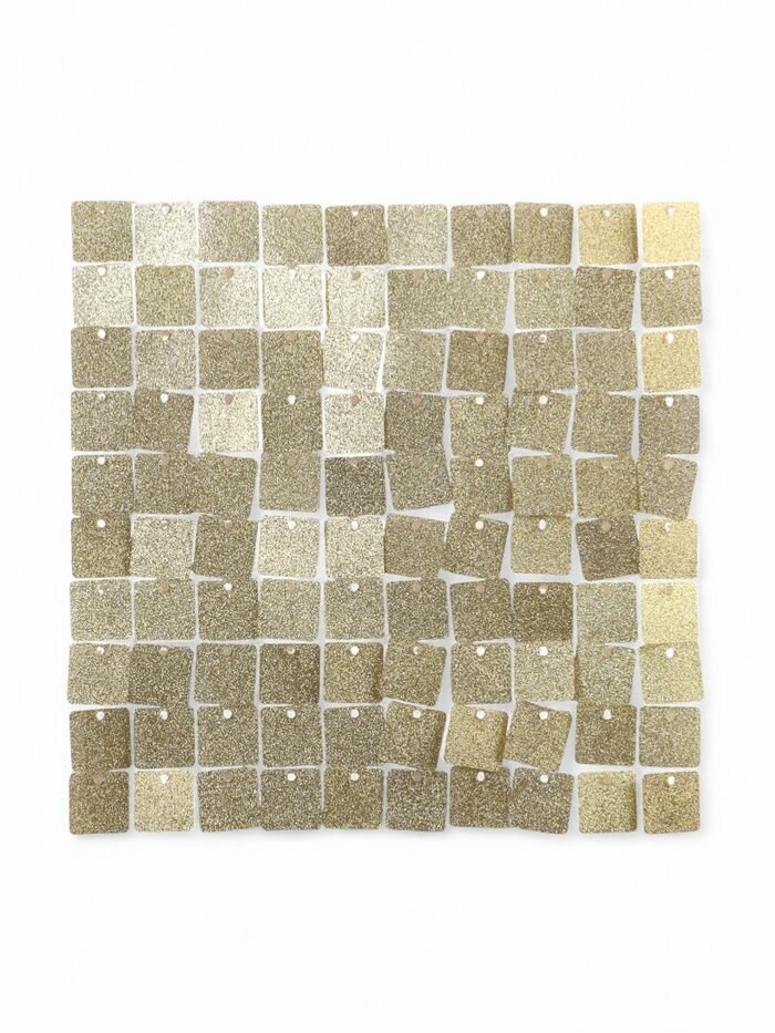 Панель с пайетками КНР для фотозоны, 30х30 см, золото с блёстками