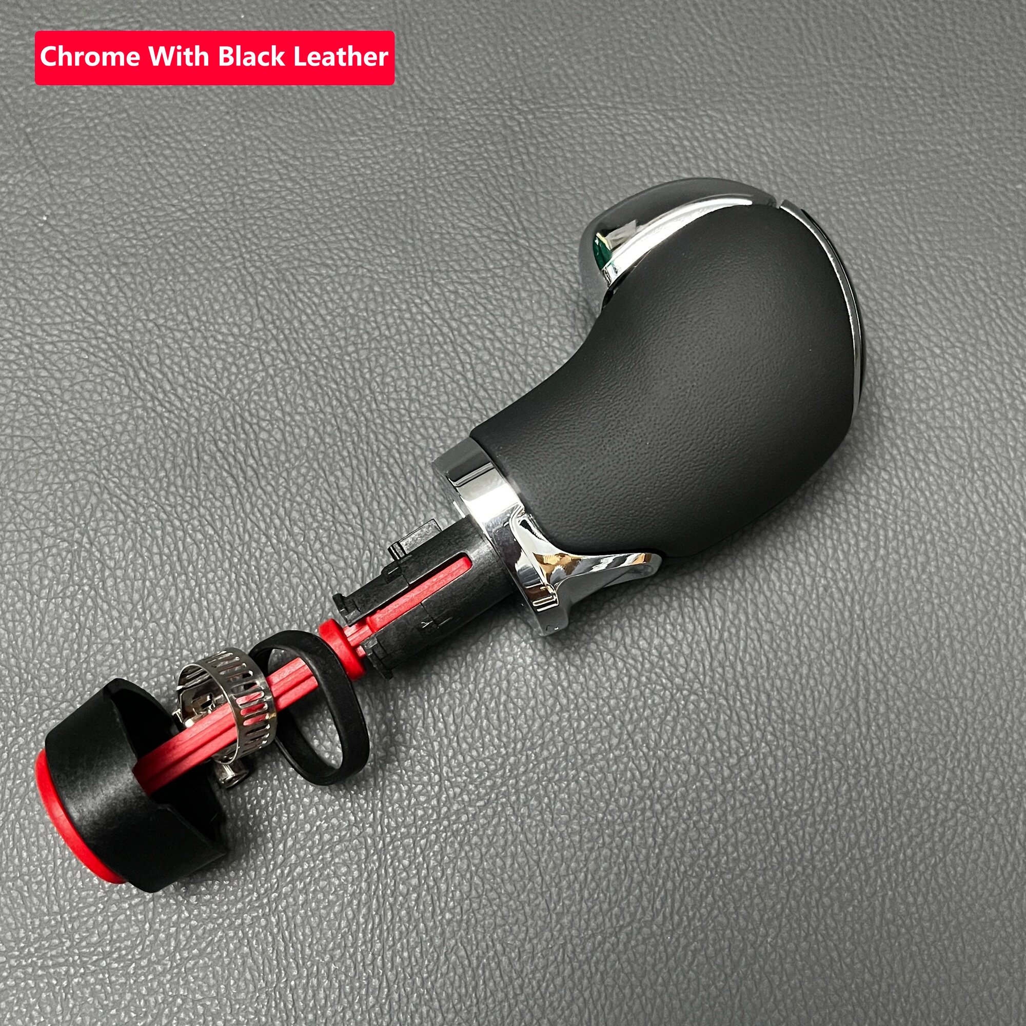 Ручка переключения передач Silver Leather для Skoda DSG