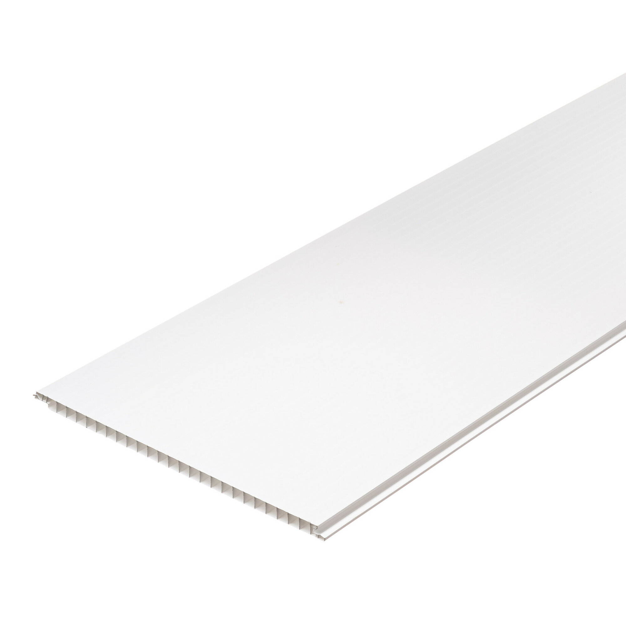 Панель ПВХ 250х3000х9 мм Stella бесшовная глянцевая белая 0,75 кв. м