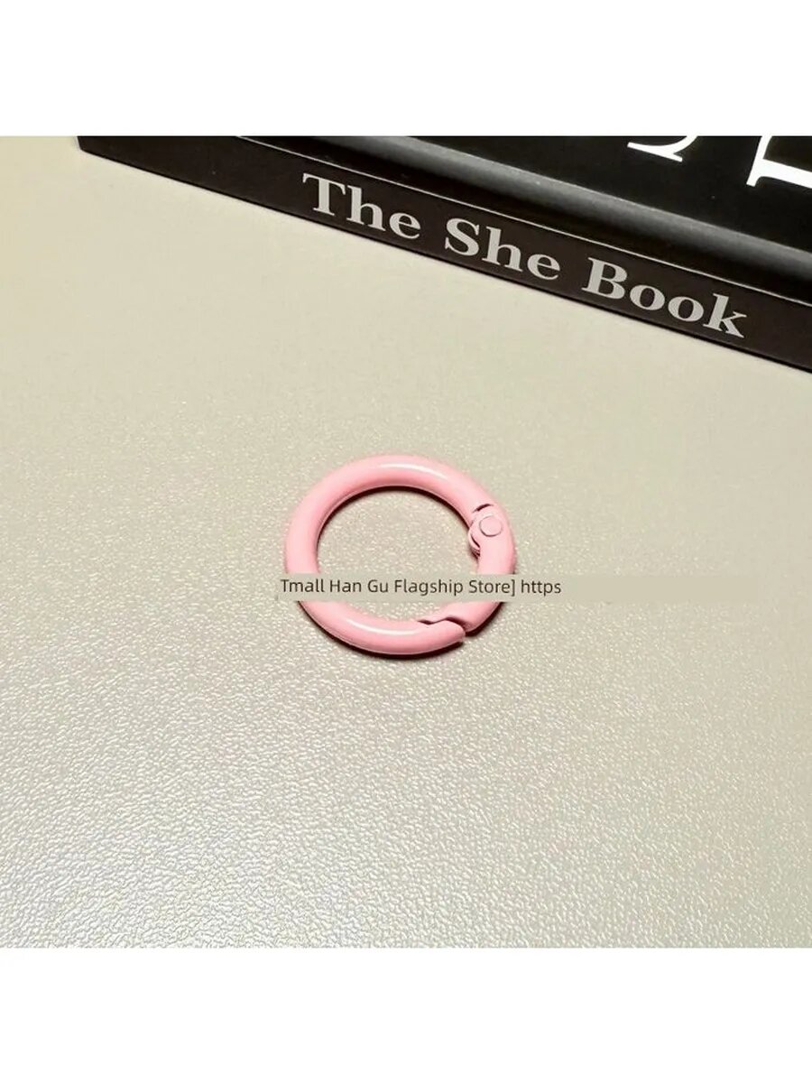 Цветное кольцо для ключей (розовый — 1 штука)