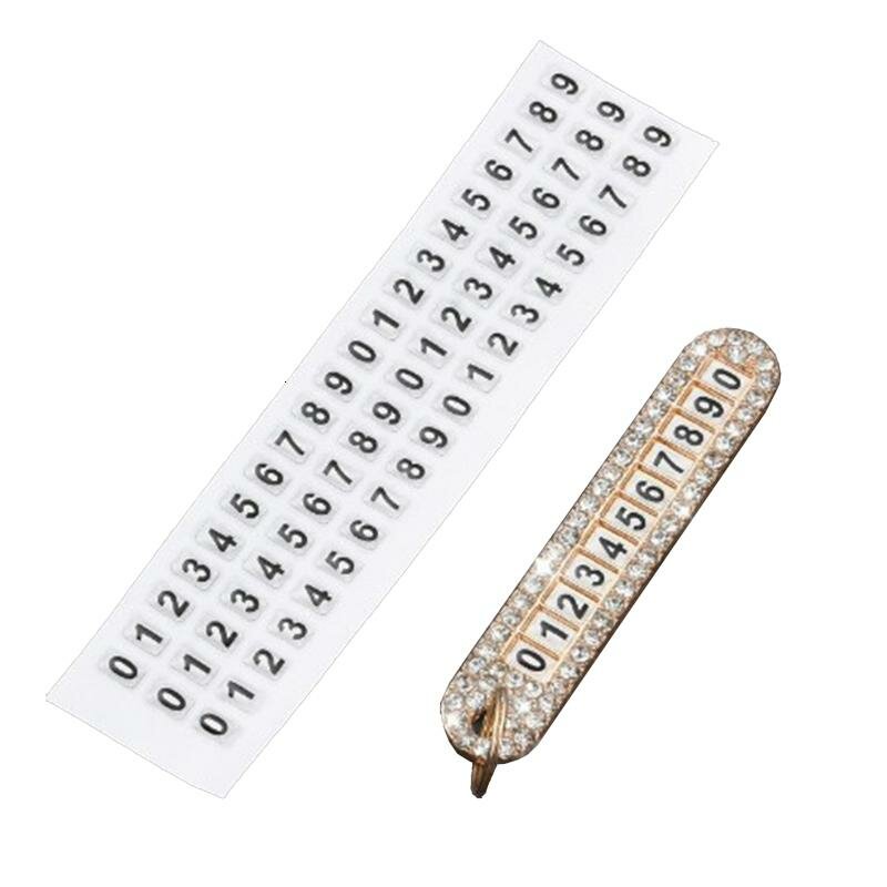 Брелок-табличка с номером телефона, Золото - A