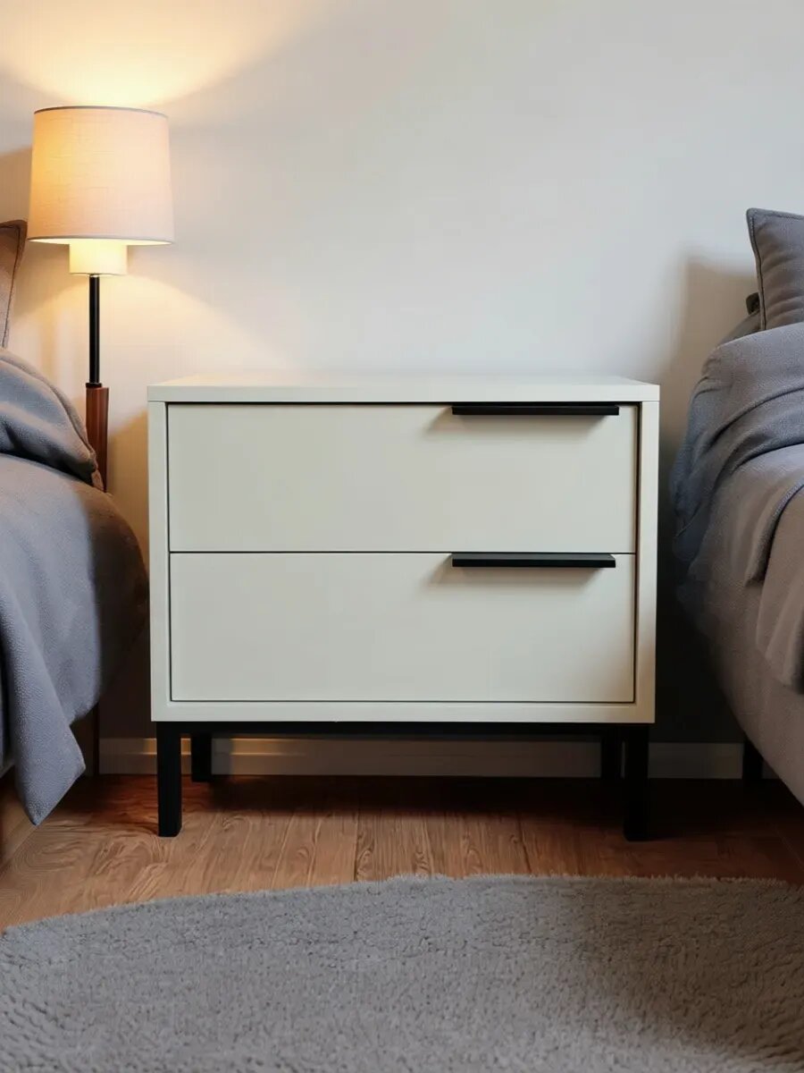 Тумба прикроватная Лофт- 2 дымчато-серый