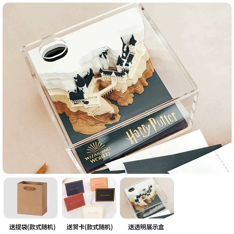 Календарь 2026 года с бумажной скульптурой Гарри Поттера, новые креативные 3D поп-ап стикеры, отрывной настольный календарь, корпоративные кастомные товары