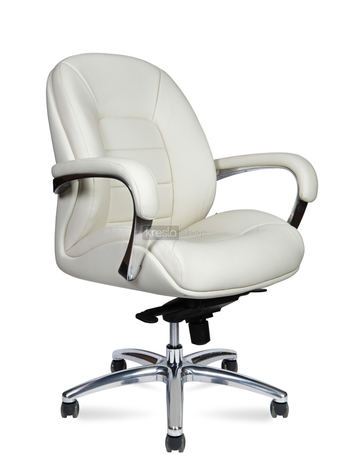 Кресло для руководителя Norden Grand LB ivory AM 188B-3 слоновая кость премиум экокожа