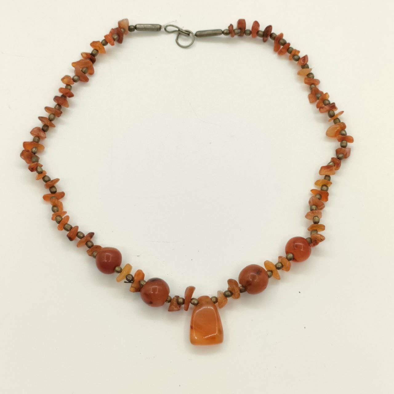 Бусы с бусинами разной формы, натуральный камень, металл, СССР, 1970-1990 гг.