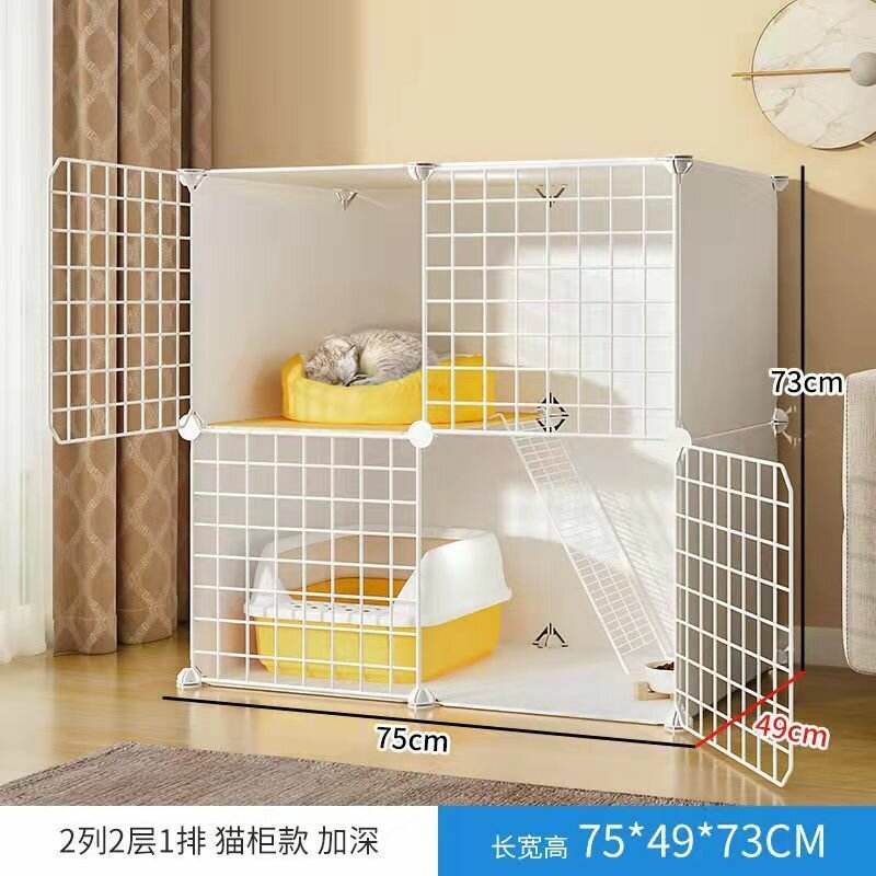 Клетка для кошек с туалетом, вилла, очень большая, свободное пространство, внутренняя пустая клетка, домик для кошек, трехъярусное маленькое кошачье гнездо