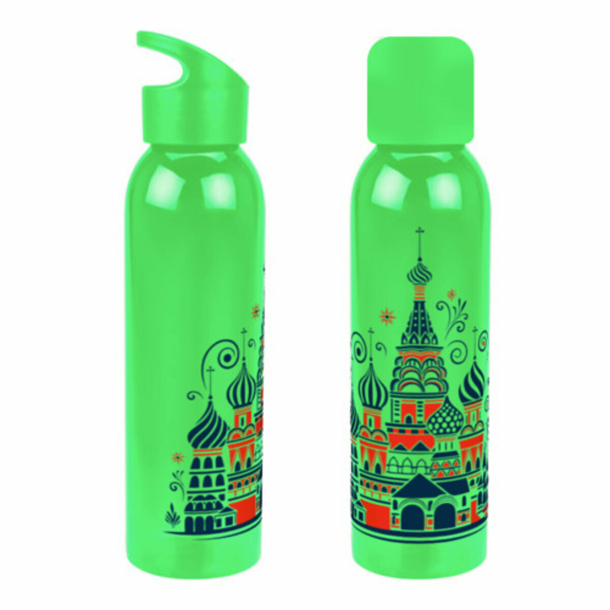 Бутылка для воды «Москва. Храм Василия Блаженного, собор» (зеленое яблоко)