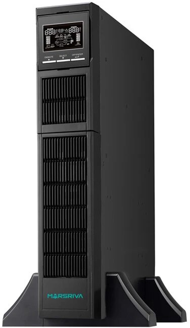 ИБП MARSRIVA MR-UL1KRT-H, 1кВА/900Вт, 48В, без батареи, стоечный, черный